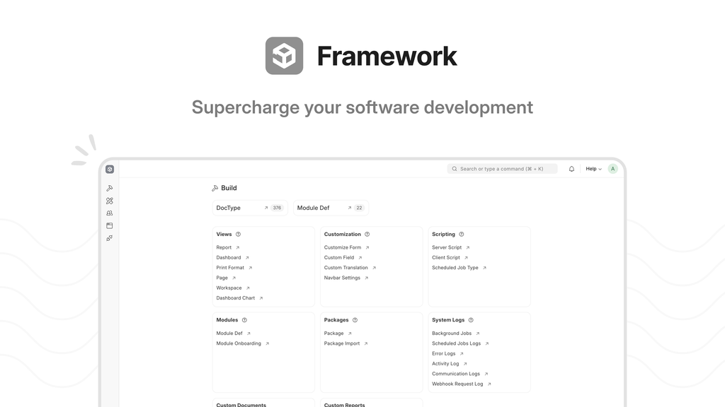 Frappe Framework: No-code, low-code platform for rapid app development