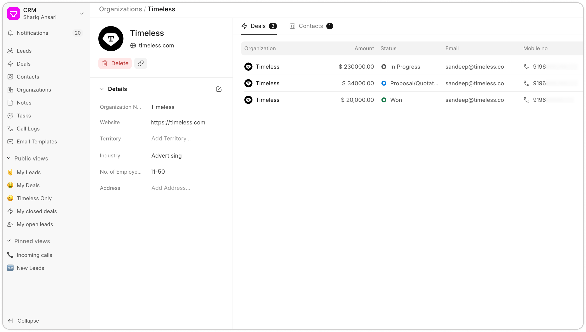 Contact & Deal Management - Frappe CRM