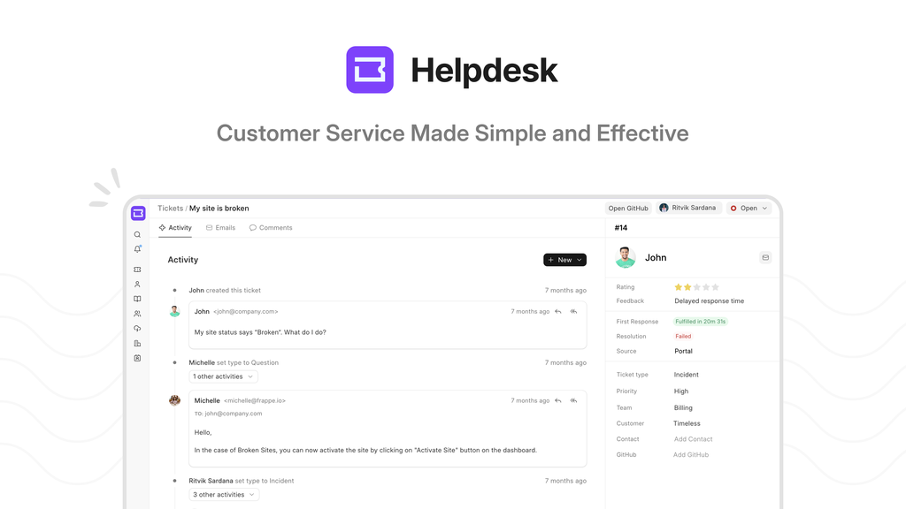 Open Source Support Ticketing System | Frappe Helpdesk
