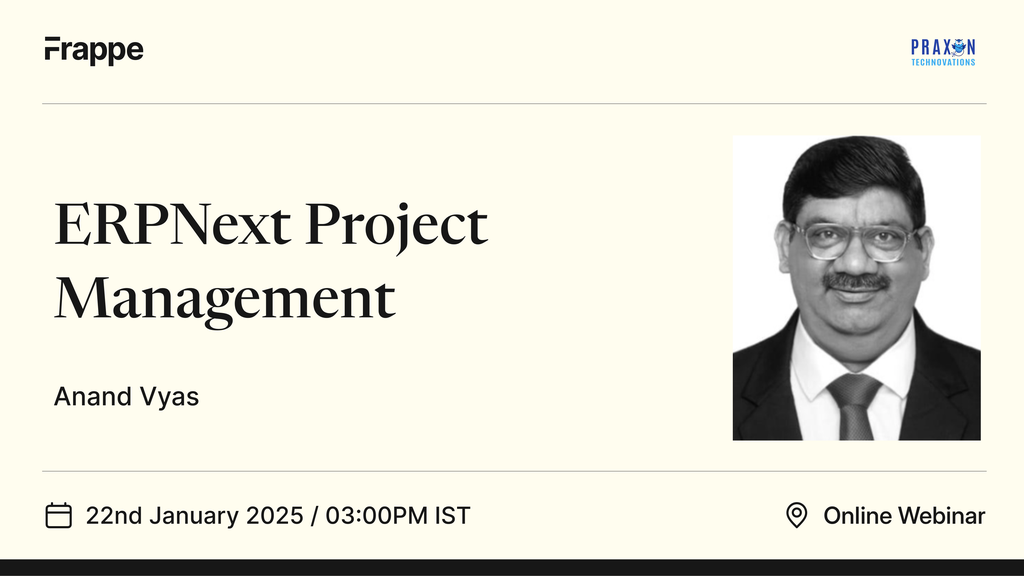 ERPNext Project Management | Frappe Events