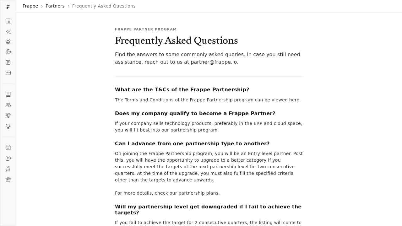 Frappe Partners - FAQ