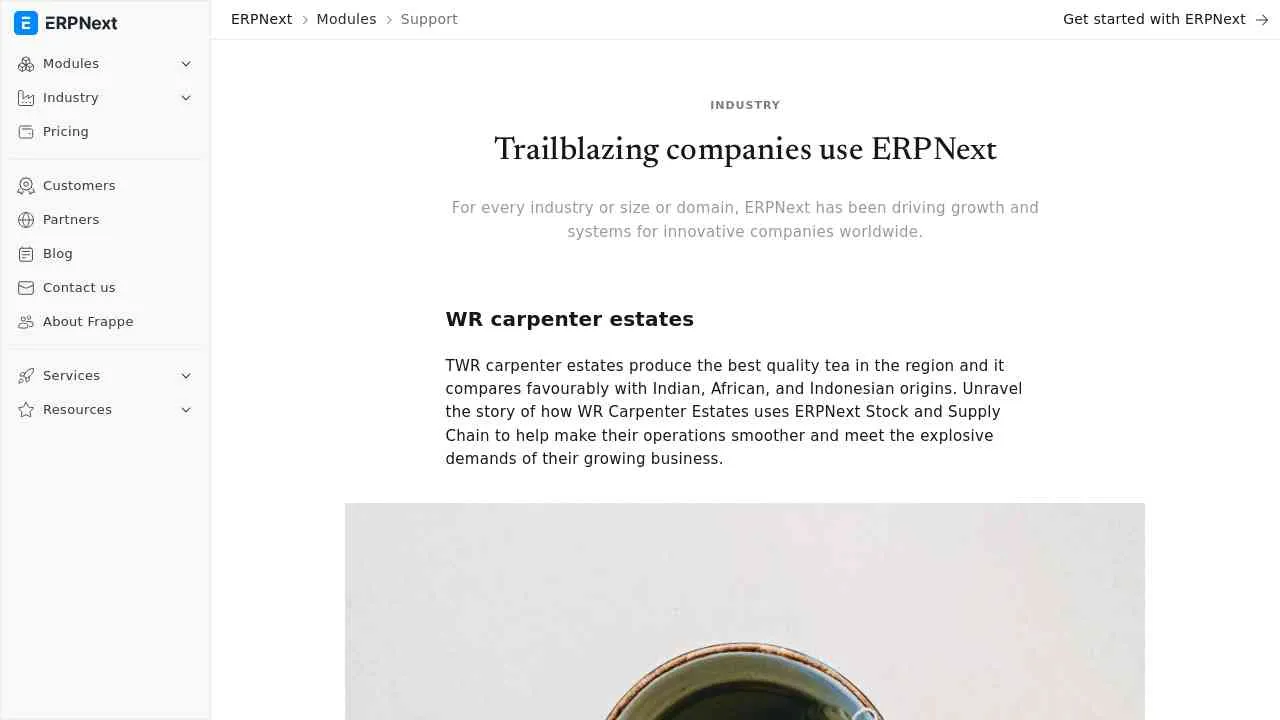 Trailblazing companies use ERPNext