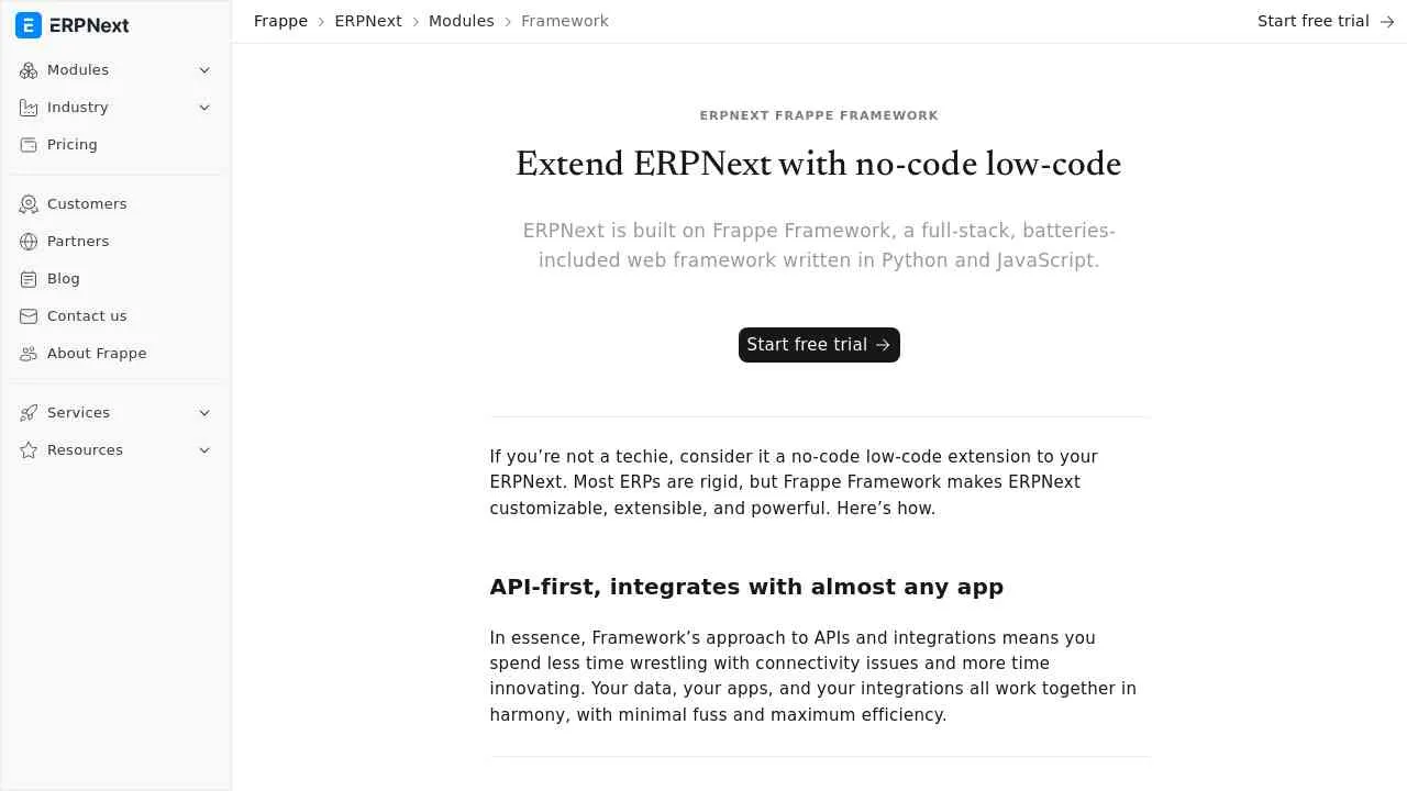 Powered By No Code Low Code Frappe Framework Erpnext