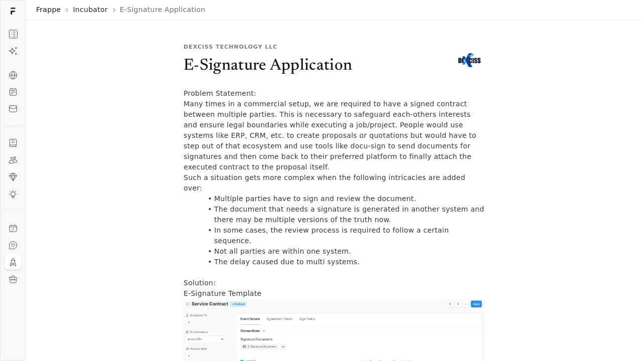 Frappe Incubator Project
