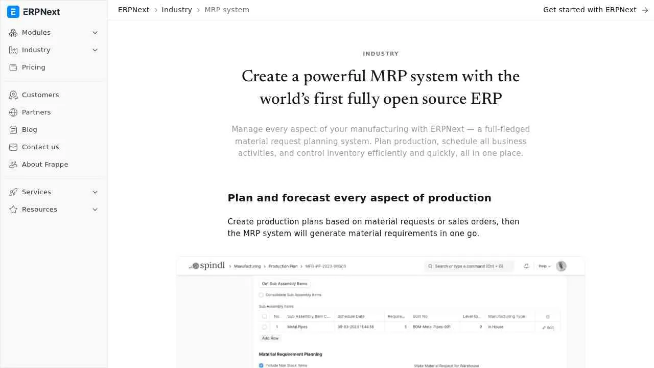 Create a powerful MRP system with the world’s first fully open source ERP