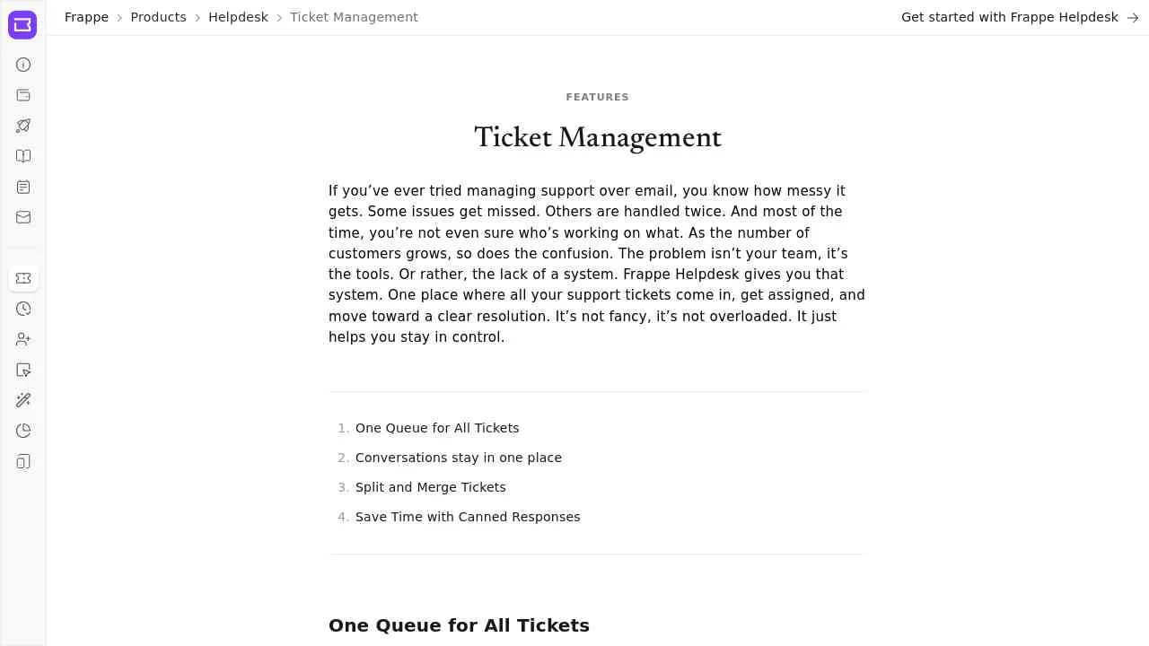 Ticket Management - Frappe Helpdesk