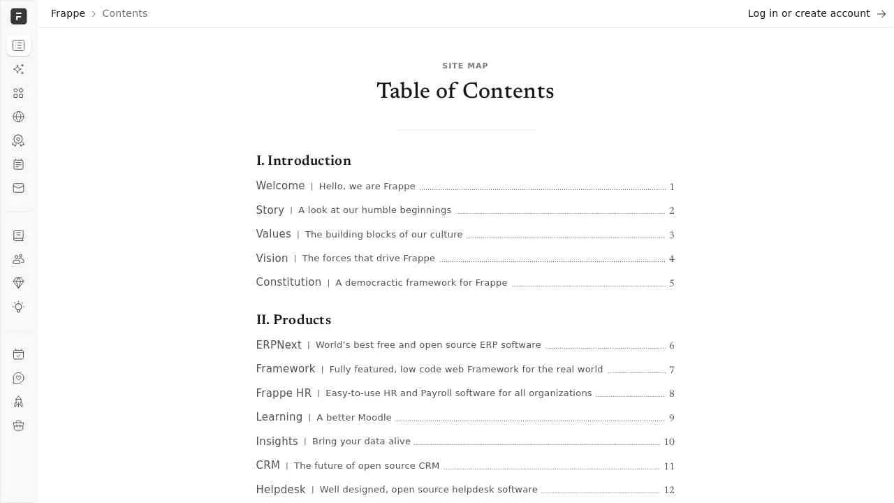 Table of Contents