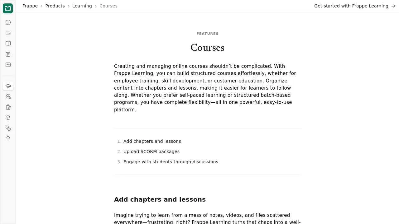 Courses - Frappe Learning
