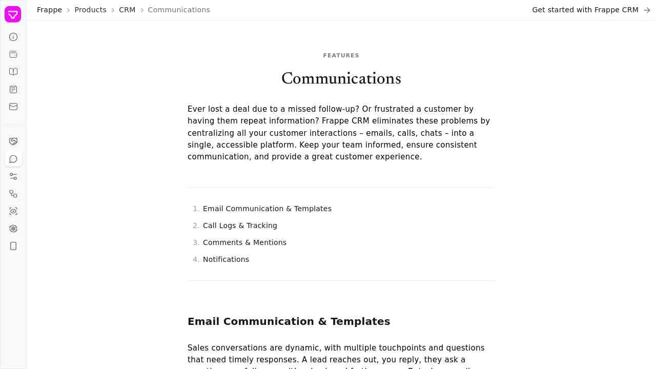 Communications - Frappe CRM