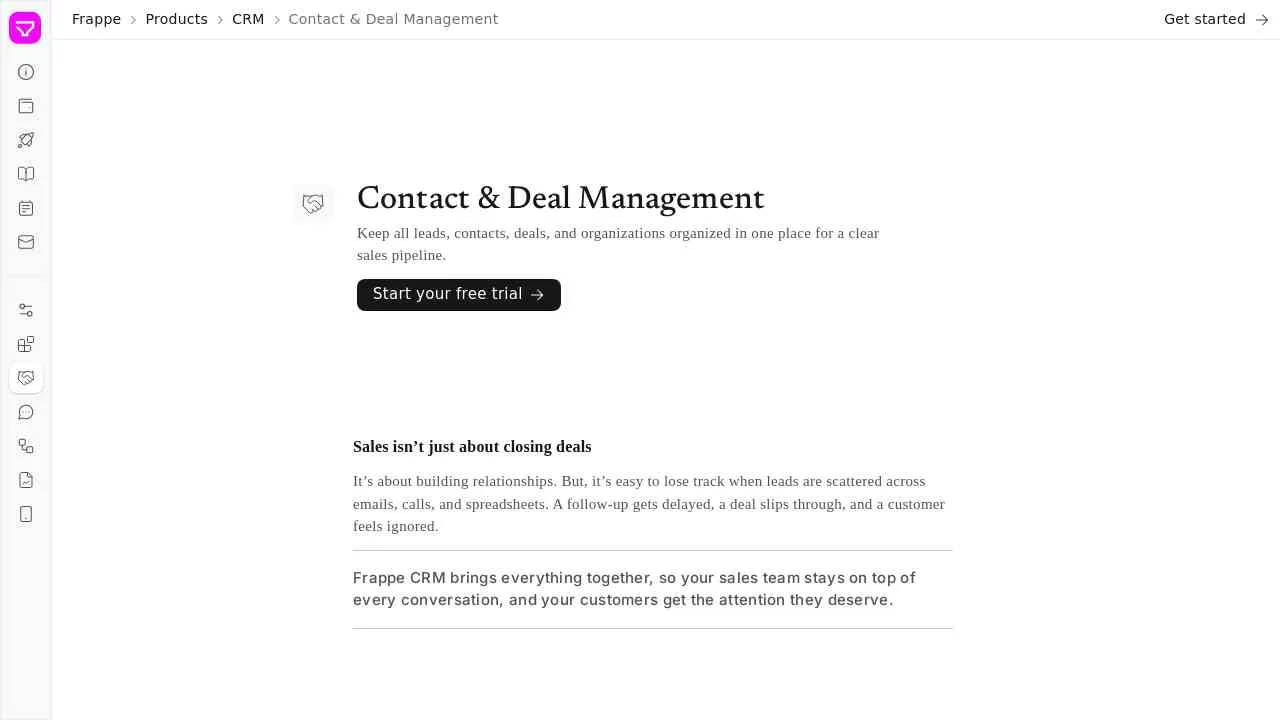 Contact & Deal Management - Frappe CRM