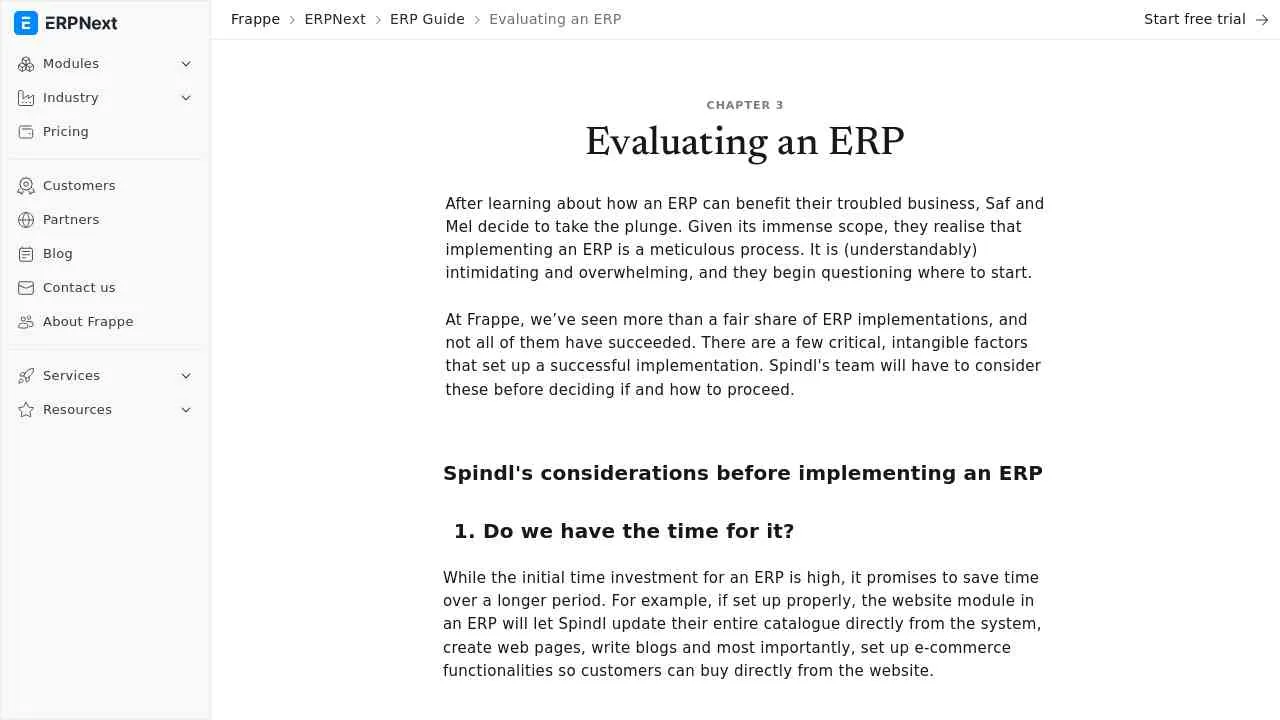 ERP Guide | Evaluating an ERP | ERPNext