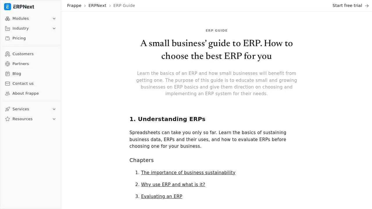 ERP beginner's guide for small business