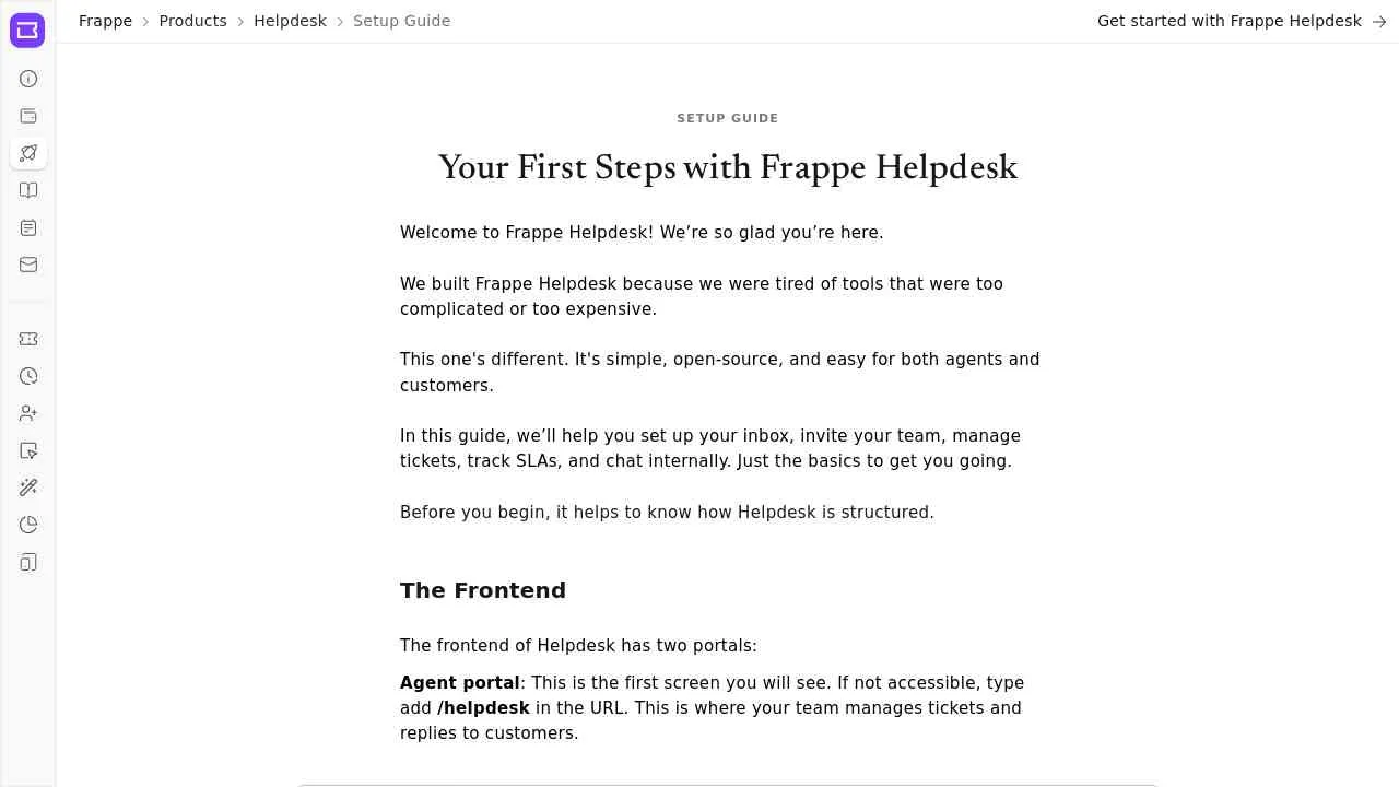 Setup Guide - Frappe Helpdesk
