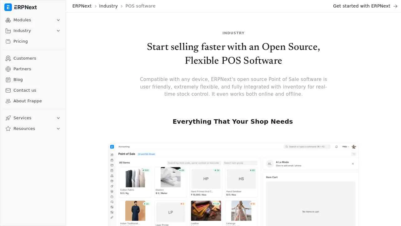 Start selling faster with an Open Source, Flexible POS Software
