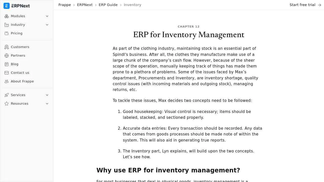 ERP Guide | Inventory Management | ERPNext
