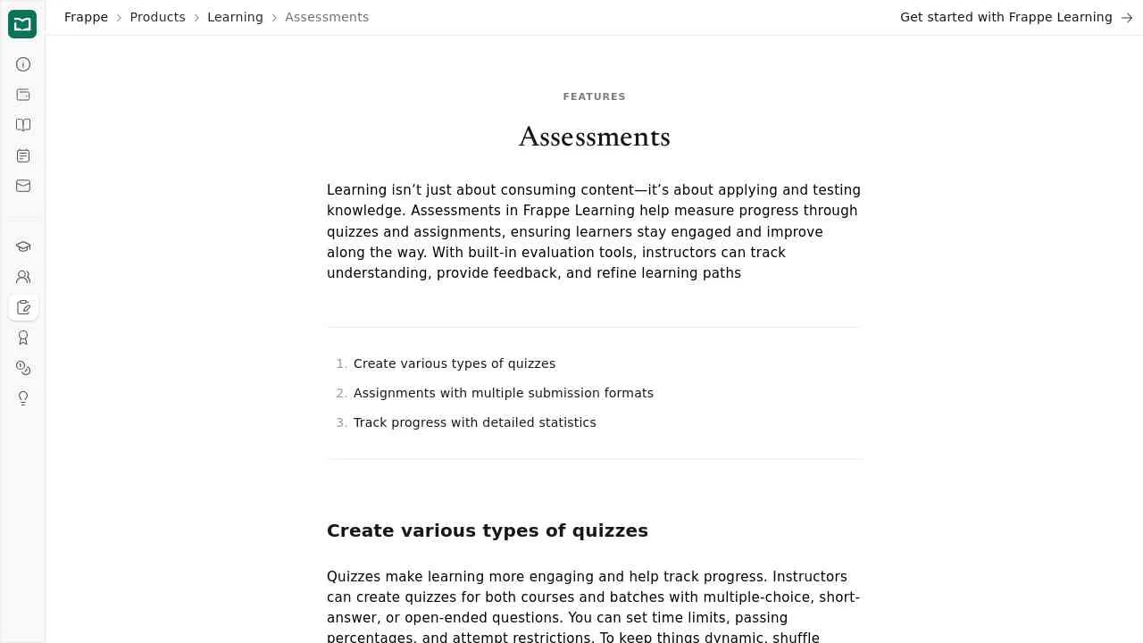 Assessments - Frappe Learning
