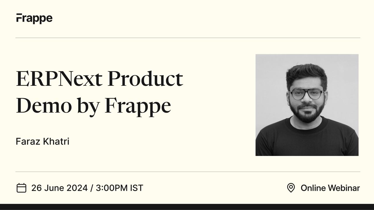 ERPNext Demo by Frappe | Frappe Events