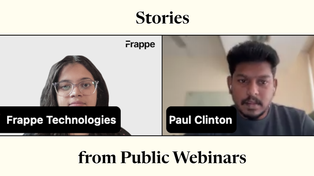 Scenes on the screens ft. Public Webinars | Frappe Blog